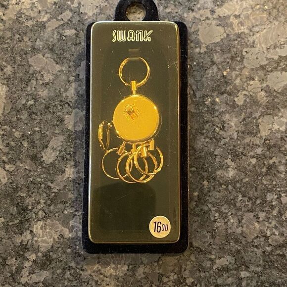 SWANK | Accessories | Vintage Swank 98s Gold Tonekeymate Keychain New ...